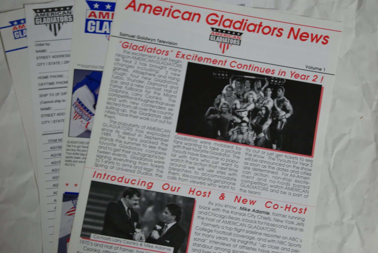 Zap / Raye Hollitt autographed photograph / Gladiator photographs