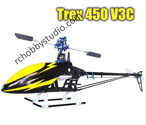 T-rex 450 Sports V3C RC helicopter ARF Carbon Kit for Align Trex 450 sports