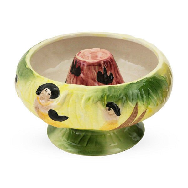 Volcano Bowl Ceramic Tiki Drink Bowl - 32 oz - Outdoor Hawaiian Luau ...