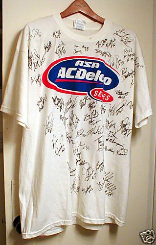 AC Delco Stock Car Racing Autographed T-Shirt 50 Sig's