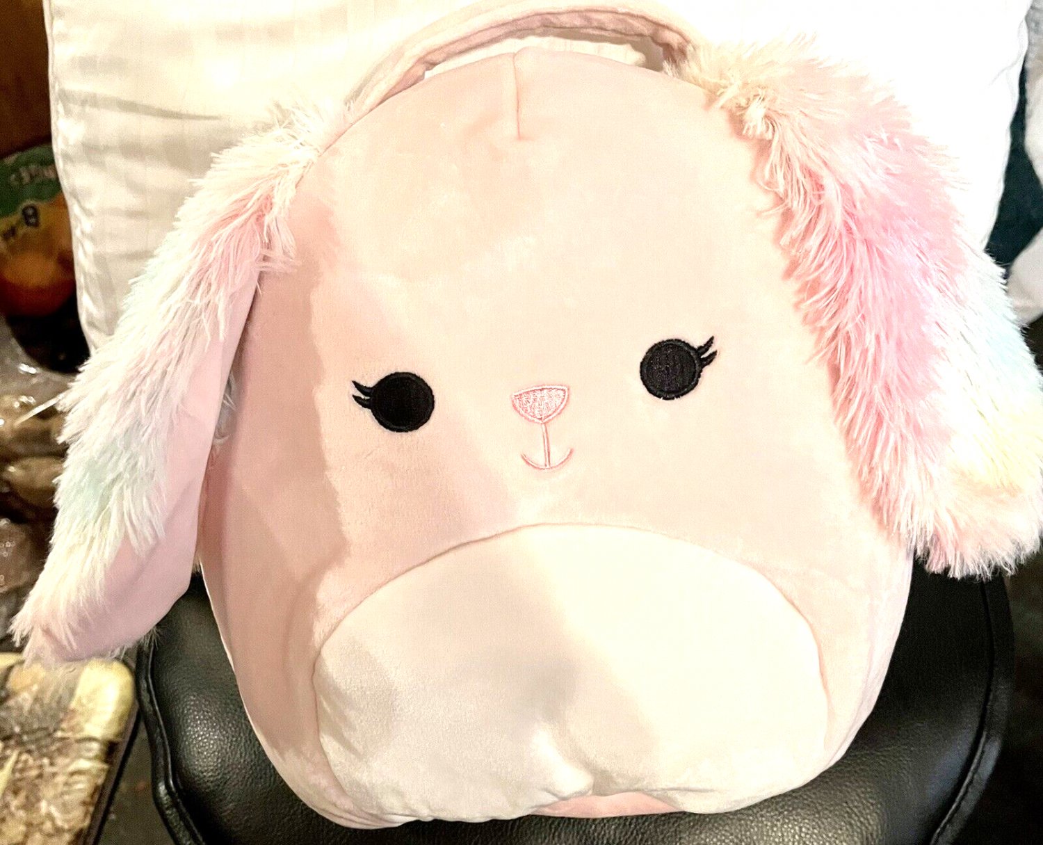 Squishmallows Bop Bunny Easter Basket Plush Rabbit Basket