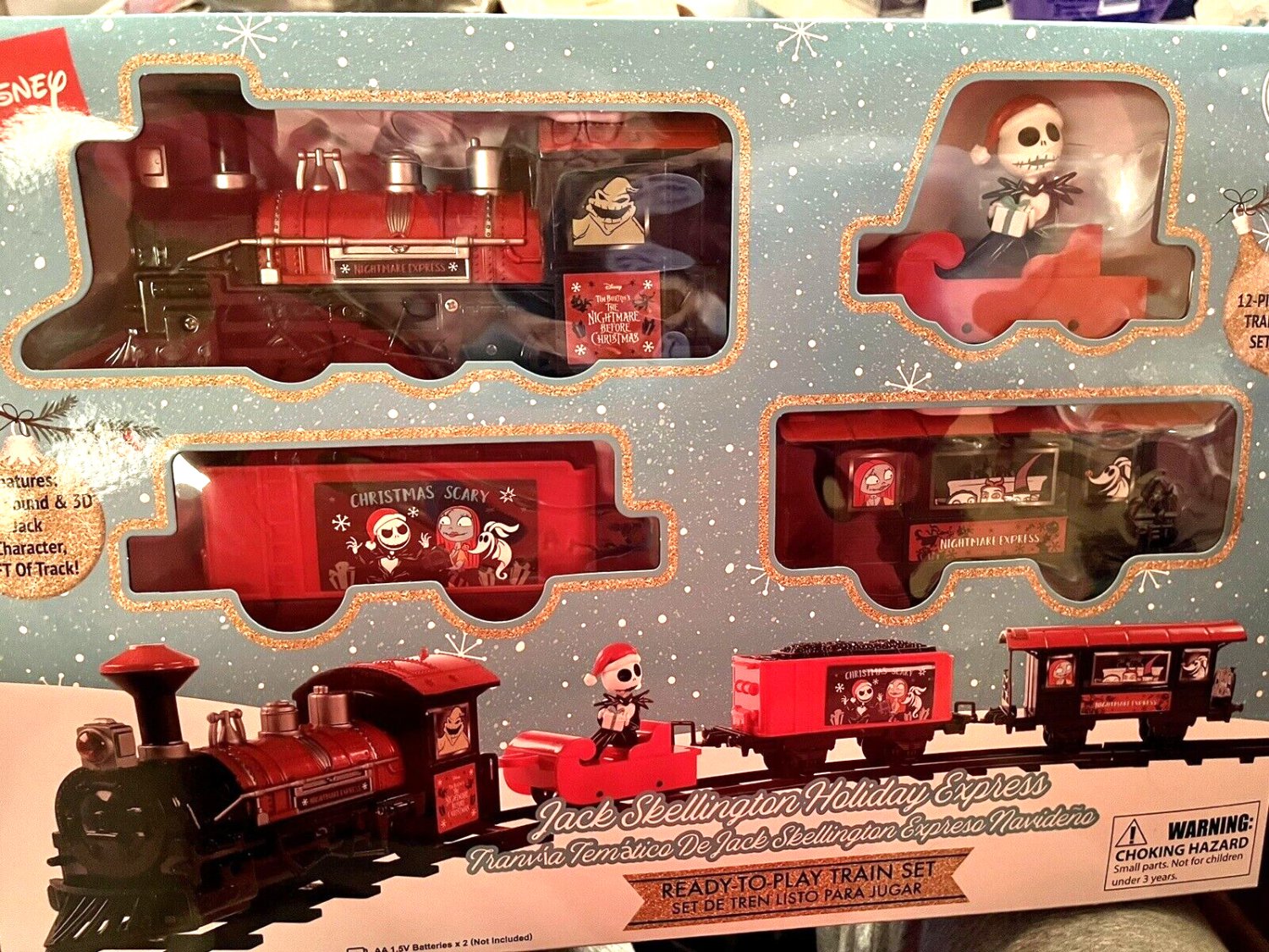Disney Jack Skellington Holiday Express Ready to Play Train Set