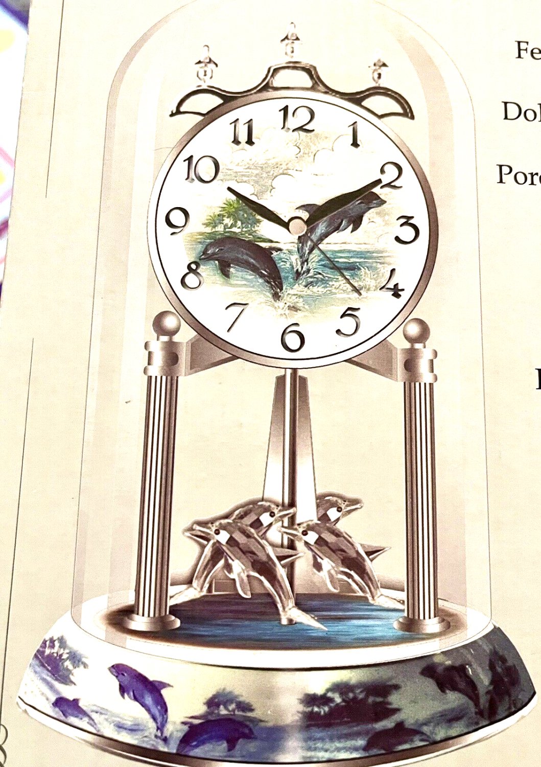 Waltham Dolphin Anniversary Clock Dolphin Pendulum