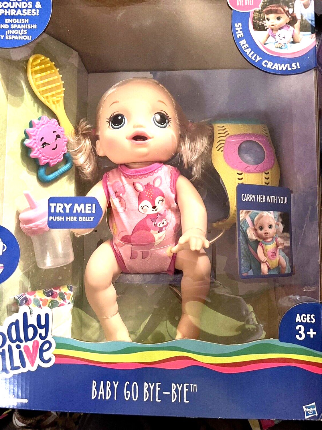 Baby Alive Baby Go Bye Bye Blonde She Really Crawls