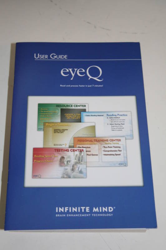 EYEQ Infinite Mind SPEED READING BRAIN ENHANCEMENT EYE Q Windows7 ...