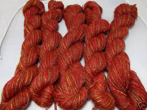 sale combo blend mix yarn set lot mohair red tweeds