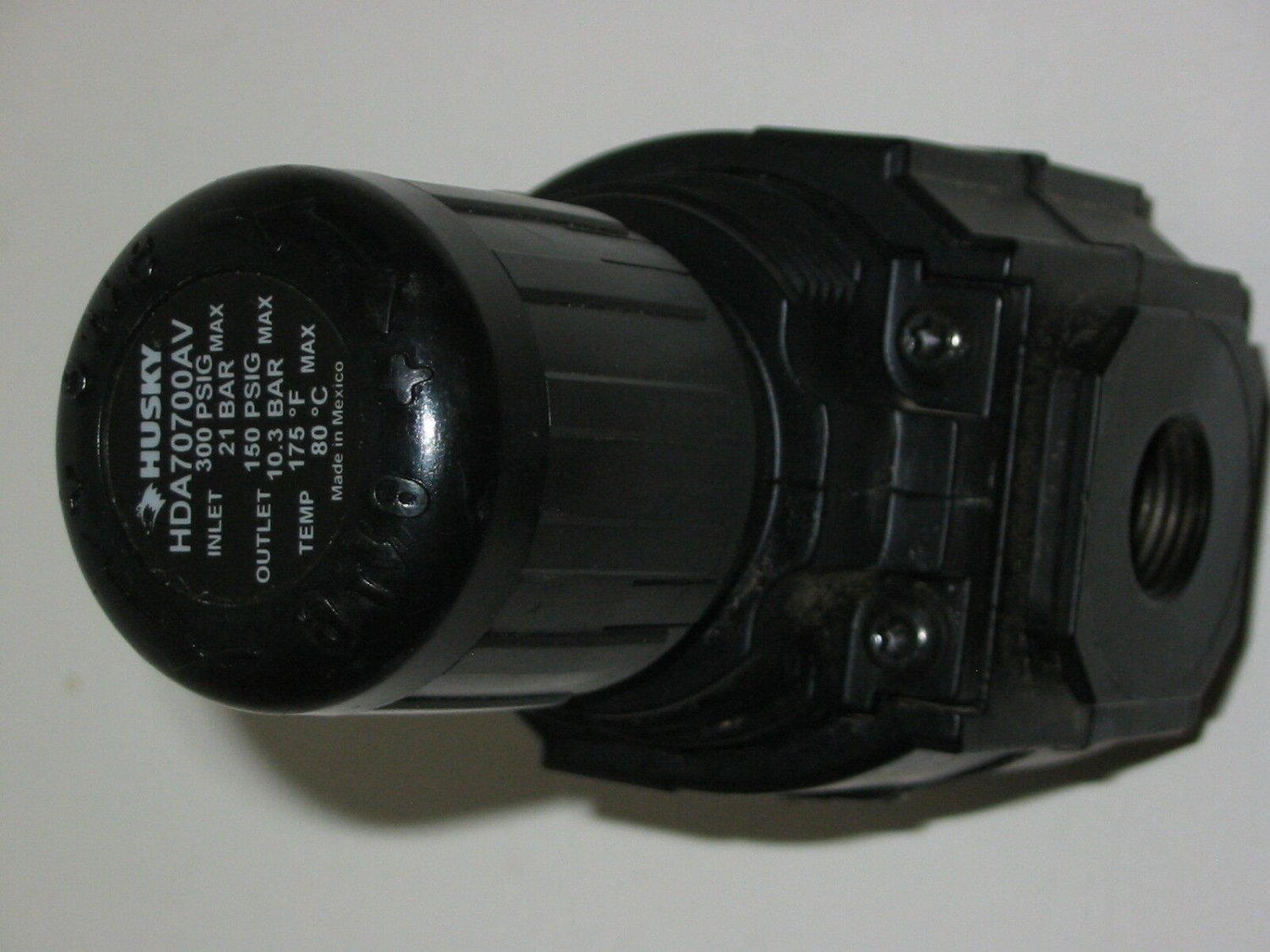 HUSKY HDA70700AV REGULATOR CONTROL 300PSI MAX INLET 150PSI MAX OUT 3/8 ...
