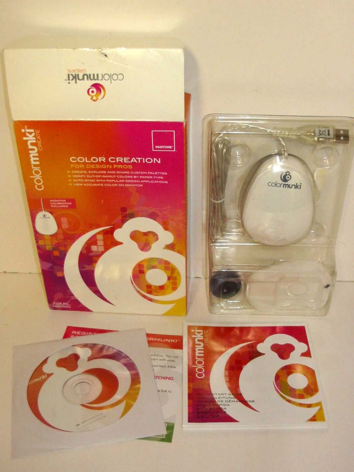 Pantone Software ColorMunki Create Color Creation Monitor Calibrator ...