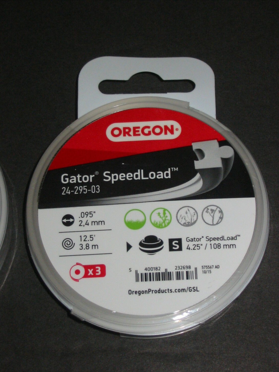 3 Lot of 3 pks = 9 Refills Oregon Gator Speedload Grass Trimmer Line Spools
