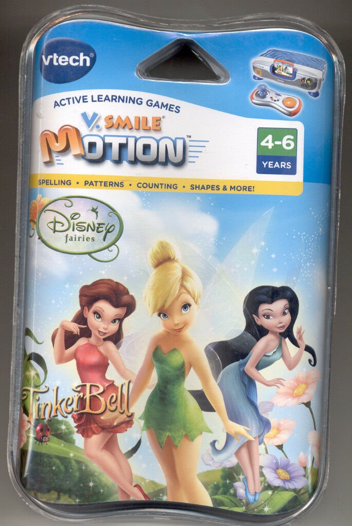 NEW Vtech VSMILE Motion Learning System DISNEY Fairies TINKERBELL NIP ...