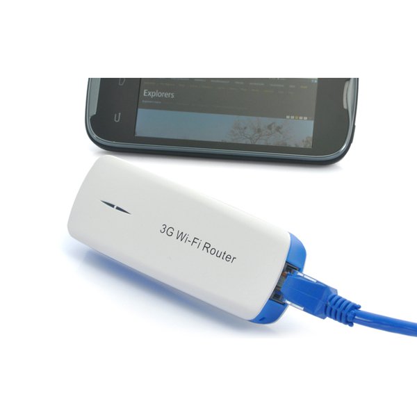 Mini Wireless Router w/ 3G Hotspot, Wifi AP, 1800mAh Mobile Battery