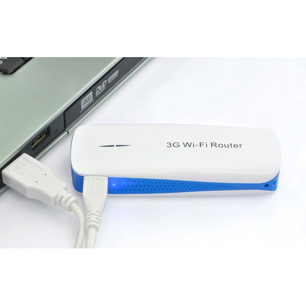 Mini Wireless Router w/ 3G Hotspot, Wifi AP, 1800mAh Mobile Battery