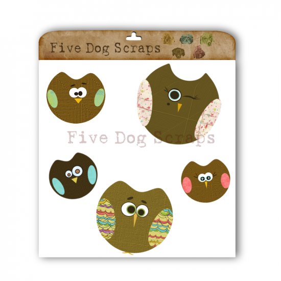 Little Chubby Owls- Digital Clipart Set