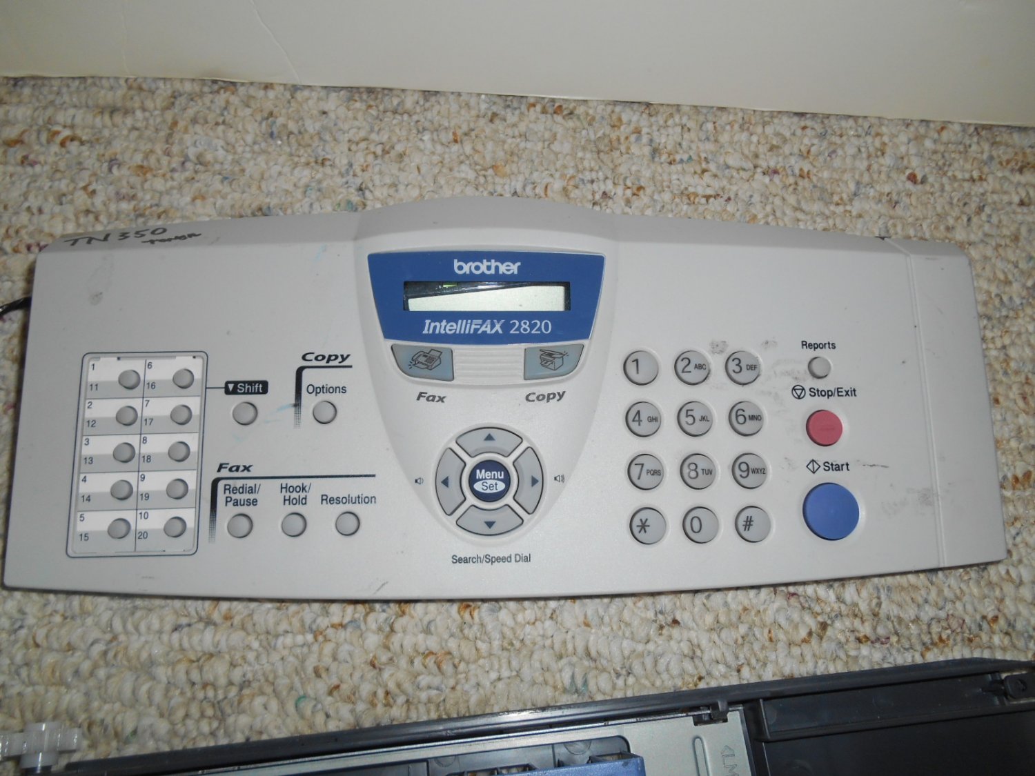 Brother Intellifax 2820 PARTS. Handset, Toner Cartridge, Faceplate ...