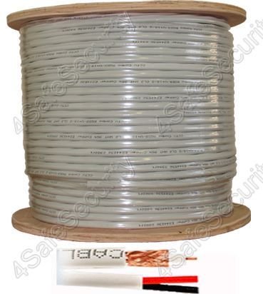 2000 ft RG59 Siamese Cable CCTV Video & Power UL Listed