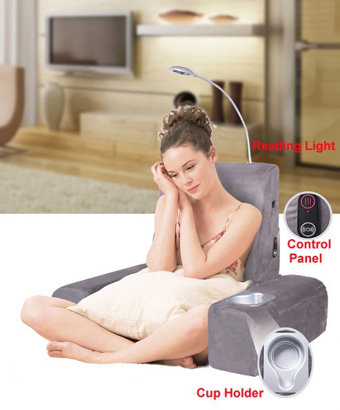 Carepeutic Back Rest Bed Lounger with Heated Comfort Massage