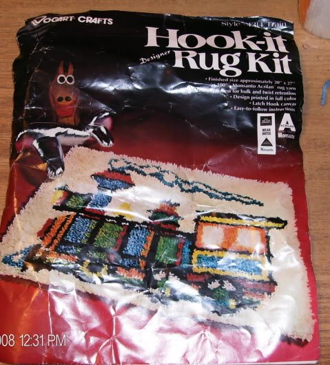 VOGART TRAIN LATCH HOOK KIT - RUG OR WALL HANGING