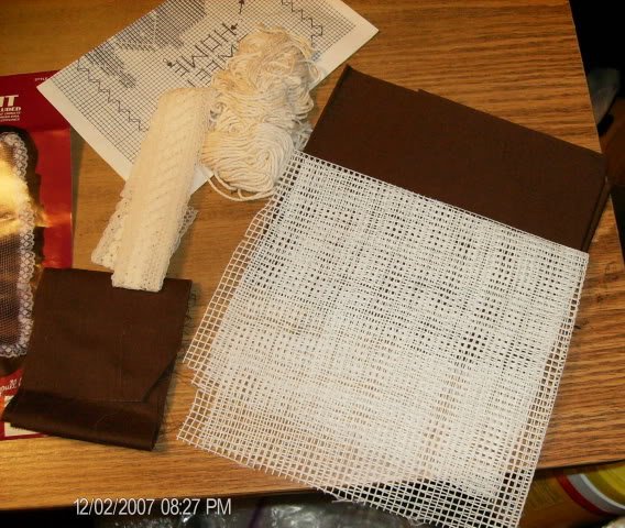 VOGART CRAFTS HOME SWEET HOME LACE NET DARNING KIT