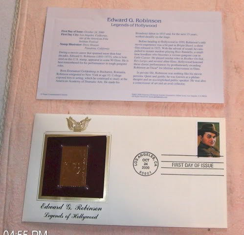 Gold Replica Stamp "Edward G Robinson-Legends of Holl