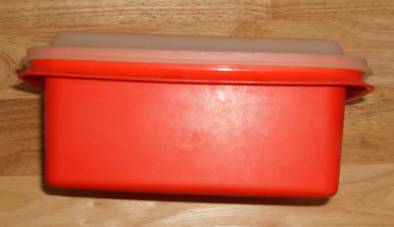 Tupperware Red & White Ice Cream Container,No Cracks or Breaks, Vintage ...