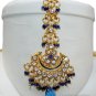 Indian Costume Jewelry Jodha Akbar Necklace Set 921 Blue