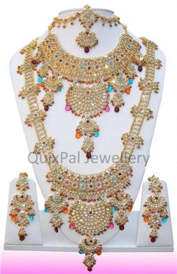 Indian Costume Jewelry Bridal Set Jodha Akbar 811 Multi