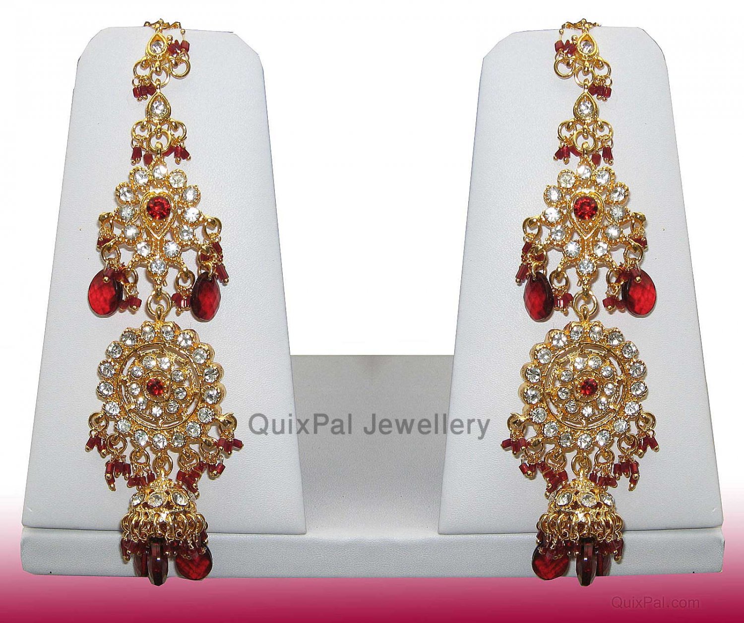 Indian Costume Jewelry Kajol Jodha Dulhan Set 701 Maroon