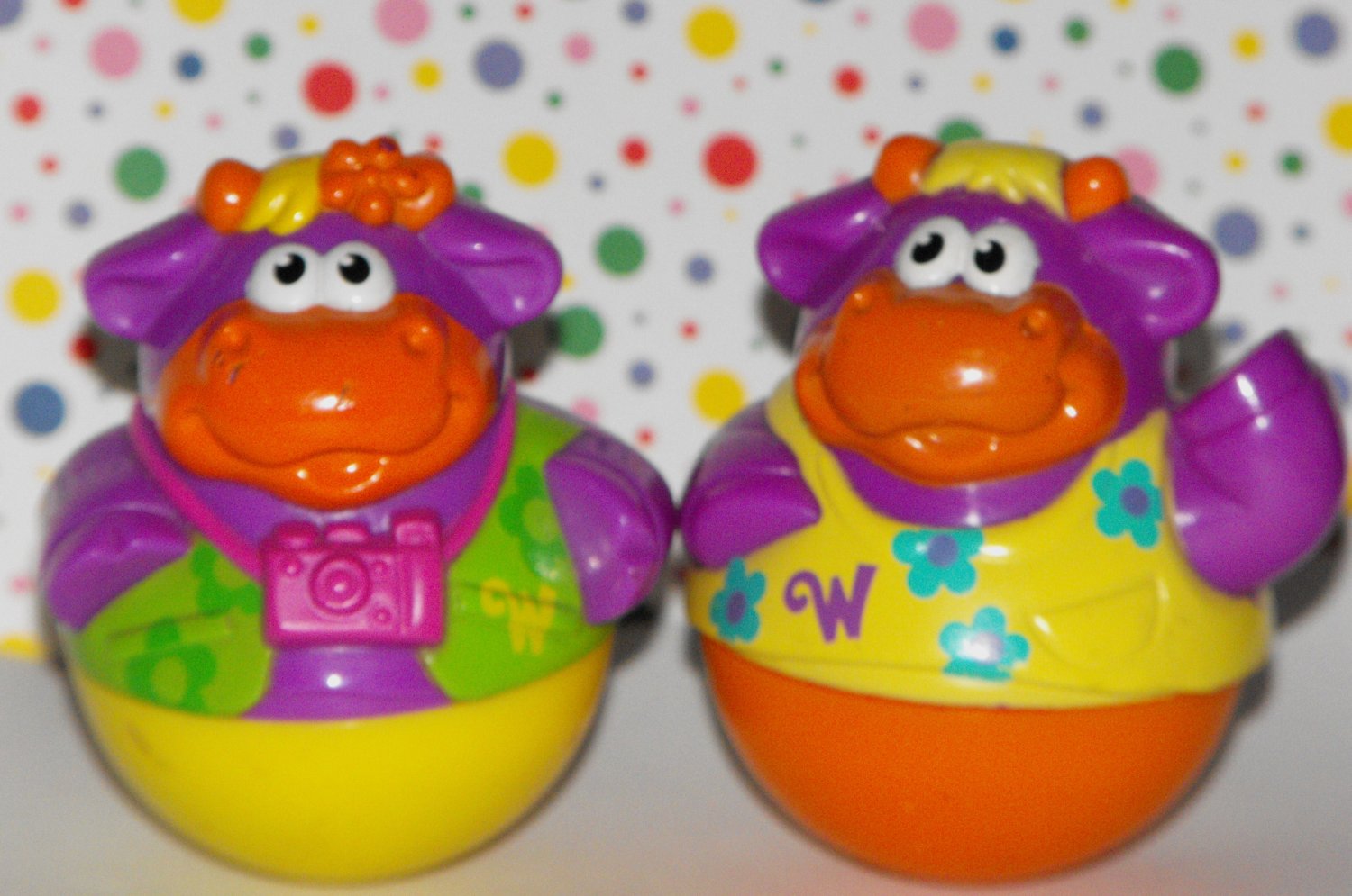 *12/14*SOLD~Playskool Weebles Weebles Weebleville Town Center Cow Parts