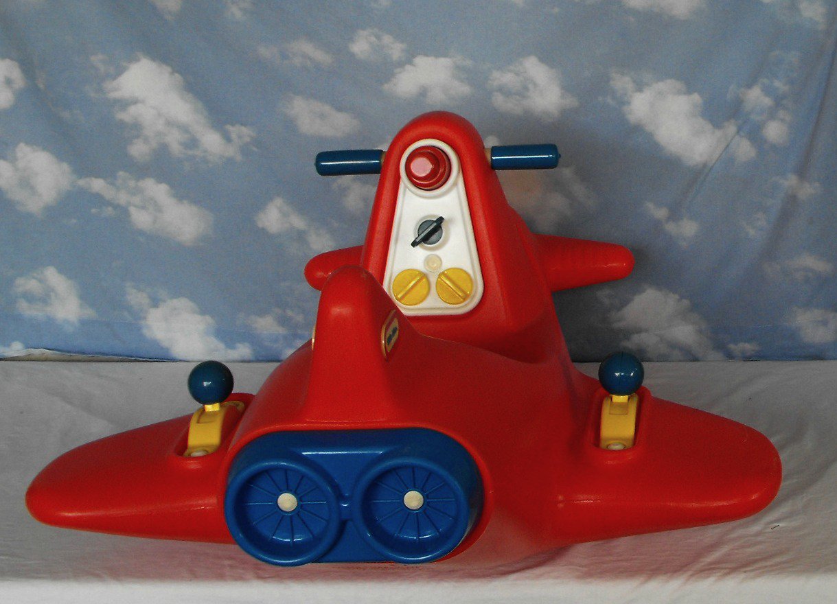 Little Tikes Red Rocket Rocker Ride-On Shuttle Airplane~FED-EX ONLY!!