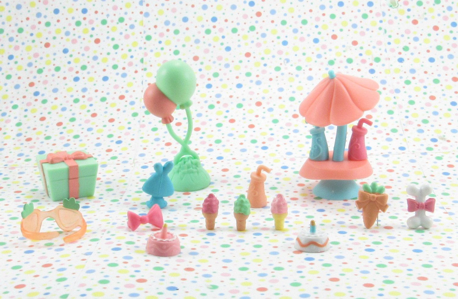 Littlest Pet Shop Balloons and Treats Party Parts Lot LPS