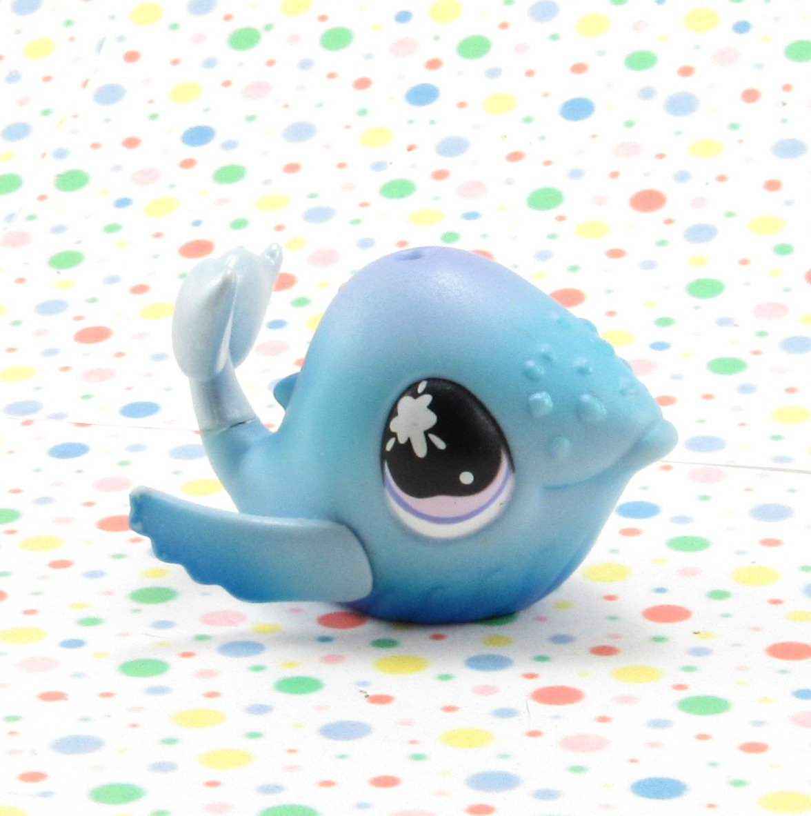 *7/23*SOLD~ Littlest Pet Shop #824 Blue Whale Shimmer ~ LPS Messiest