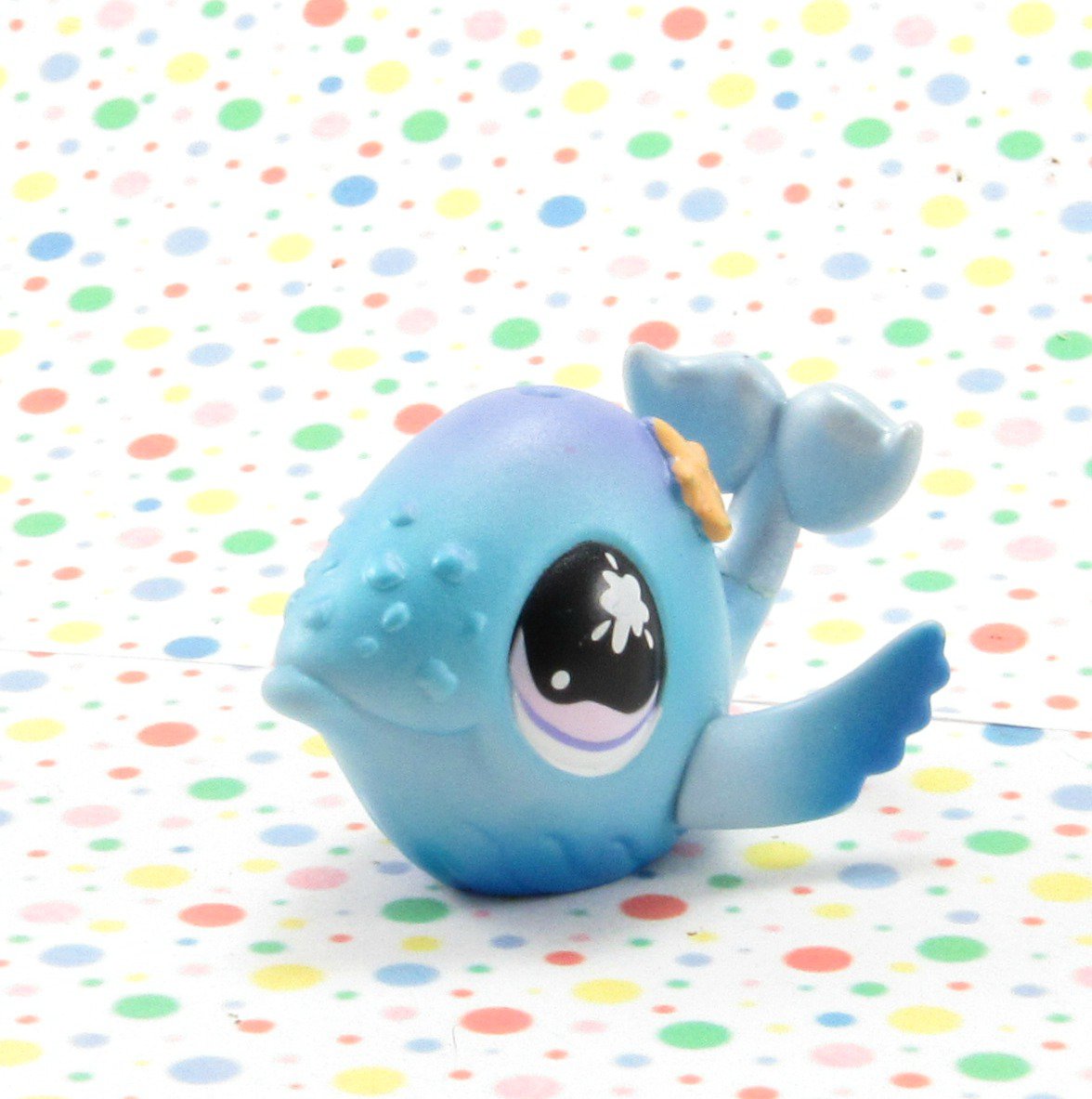 *7/23*SOLD~ Littlest Pet Shop #824 Blue Whale Shimmer ~ LPS Messiest