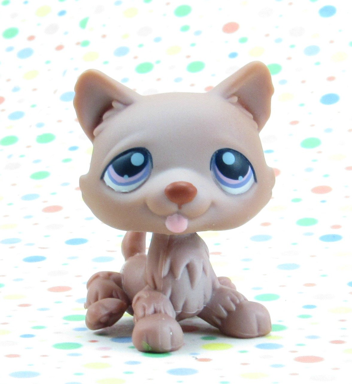 7/21*SOLD~ Littlest Pet Shop #39 Brown husky Dog ~ LPS Winter Puppy