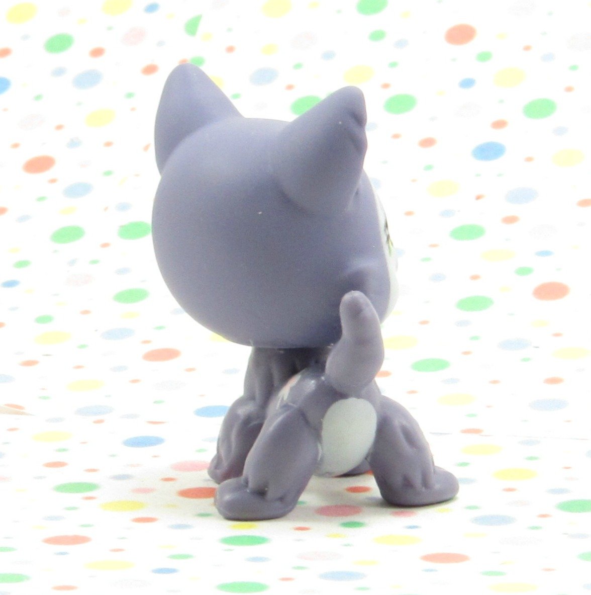 5/20*SOLD~ Littlest Pet Shop #487 Purple husky Dog ~ LPS Winter Puppy