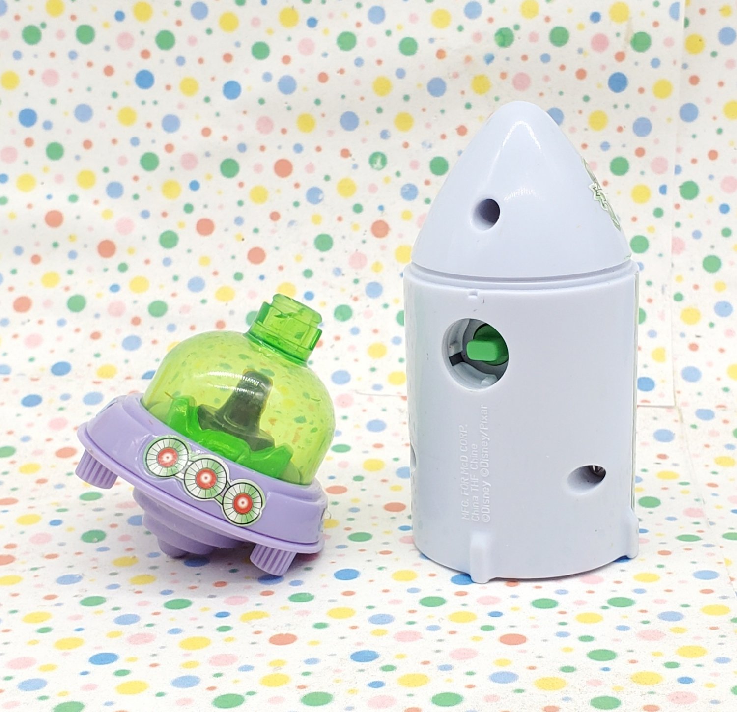 McDonalds Toy Story Buzz Lightyear Commander Nebula Spinning Top Toy