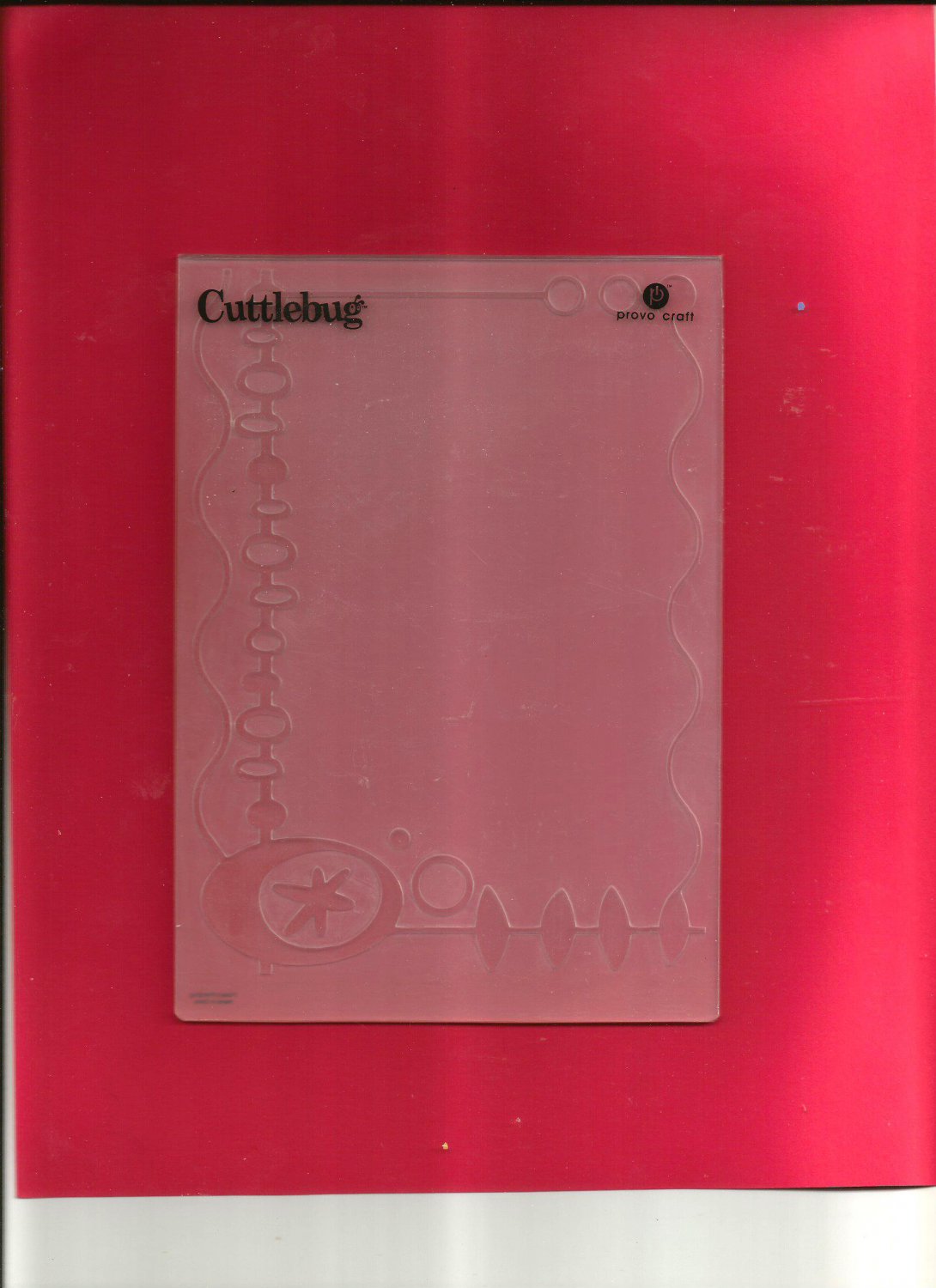 Cuttlebug Embossing Folder, 5X7, Christmas Holiday Ornament Border
