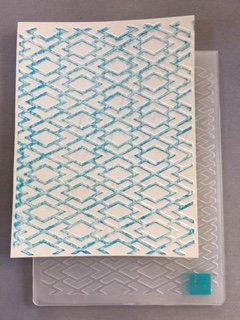 Lifestyle Crafts Embossing Folder, Diamonds pattern, Gently Used