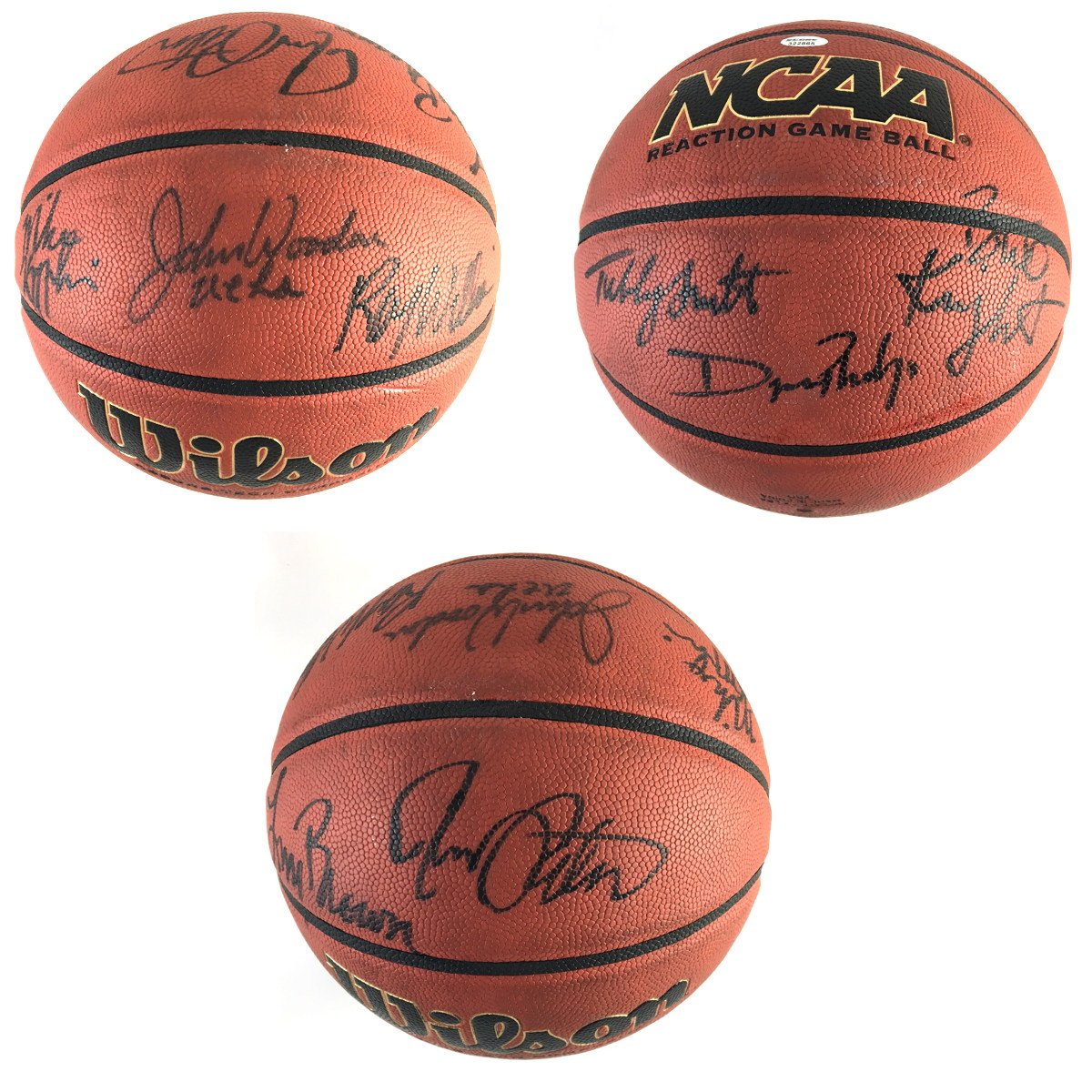 NCAA Greatest Coaches Autographed Basketball John Wooden, Coach K, Bob ...