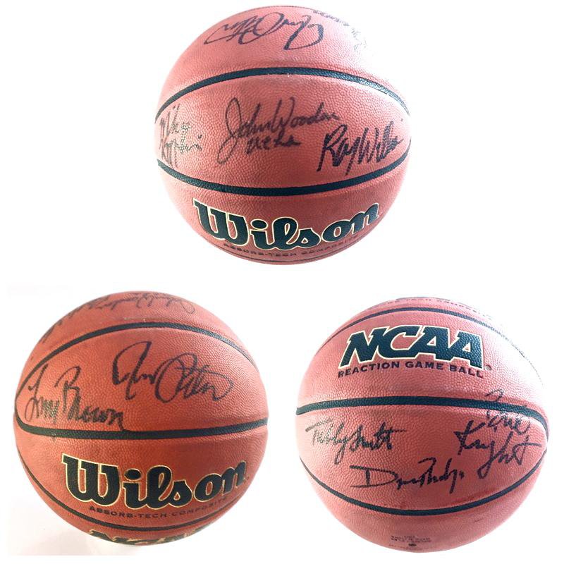 NCAA Greatest Coaches Autographed Basketball John Wooden, Coach K, Bob ...