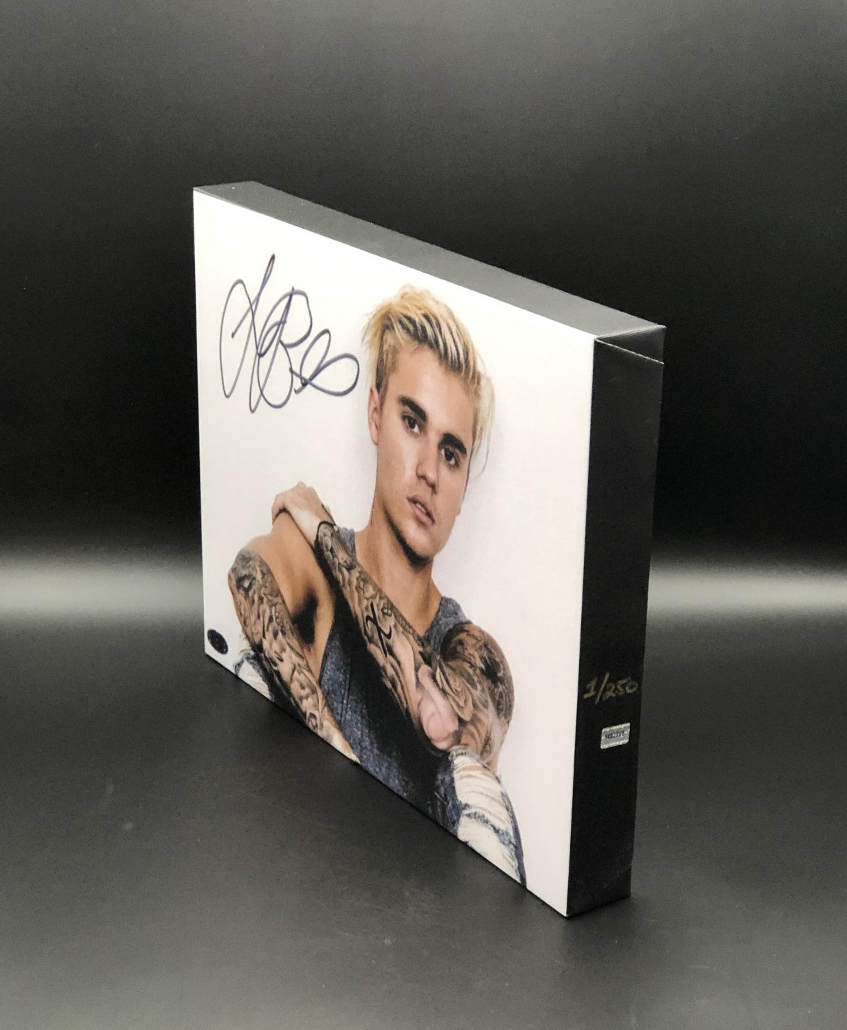 Justin Bieber Facsimile Autograph 11x14 Canvas Print Wall Art