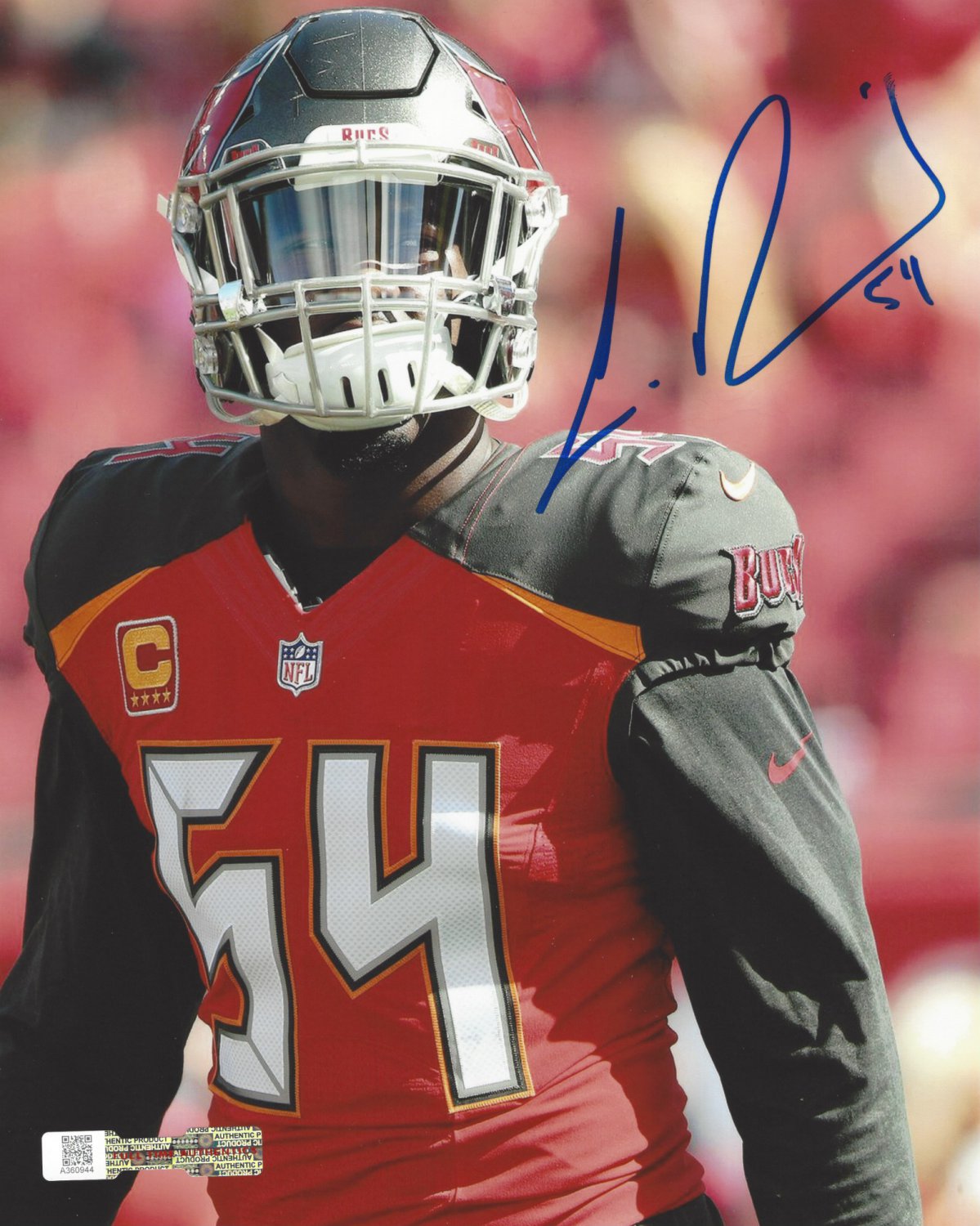 Lavonte David Tampa Bay Buccaneers Autographed 8x10 Photograph