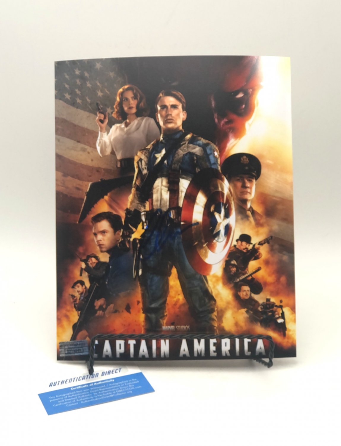 Chris Evans as Captain America Autographed 8x10 Photo