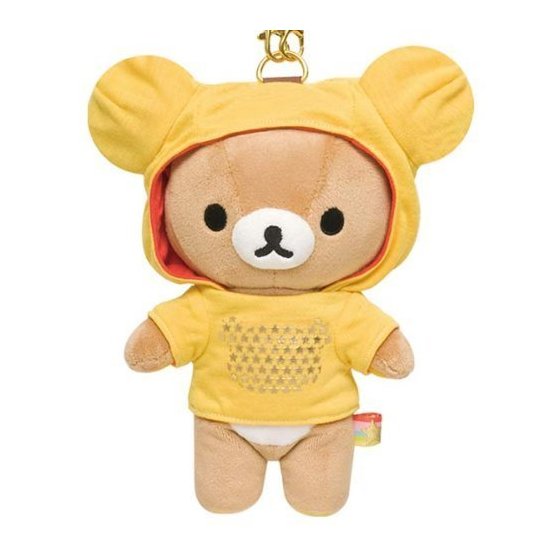 San-X Rilakkuma Colorful Series Plush - Take Me Rilakkuma (Yellow/Red)