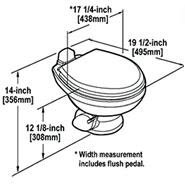 Dometic Sealand 210 111 Traveler Lite Low Profile China RV Toilet Bone
