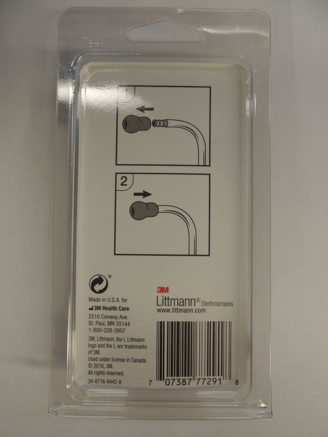 40002 3m LITTMANN Snaptight Soft-Sealing Eartips - SML + LRG / GRAY 2 PAIR