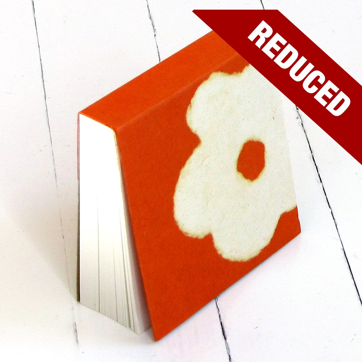 Handmade notepad 4x4 200 blank sheets handmade aqua tree free flowers paper