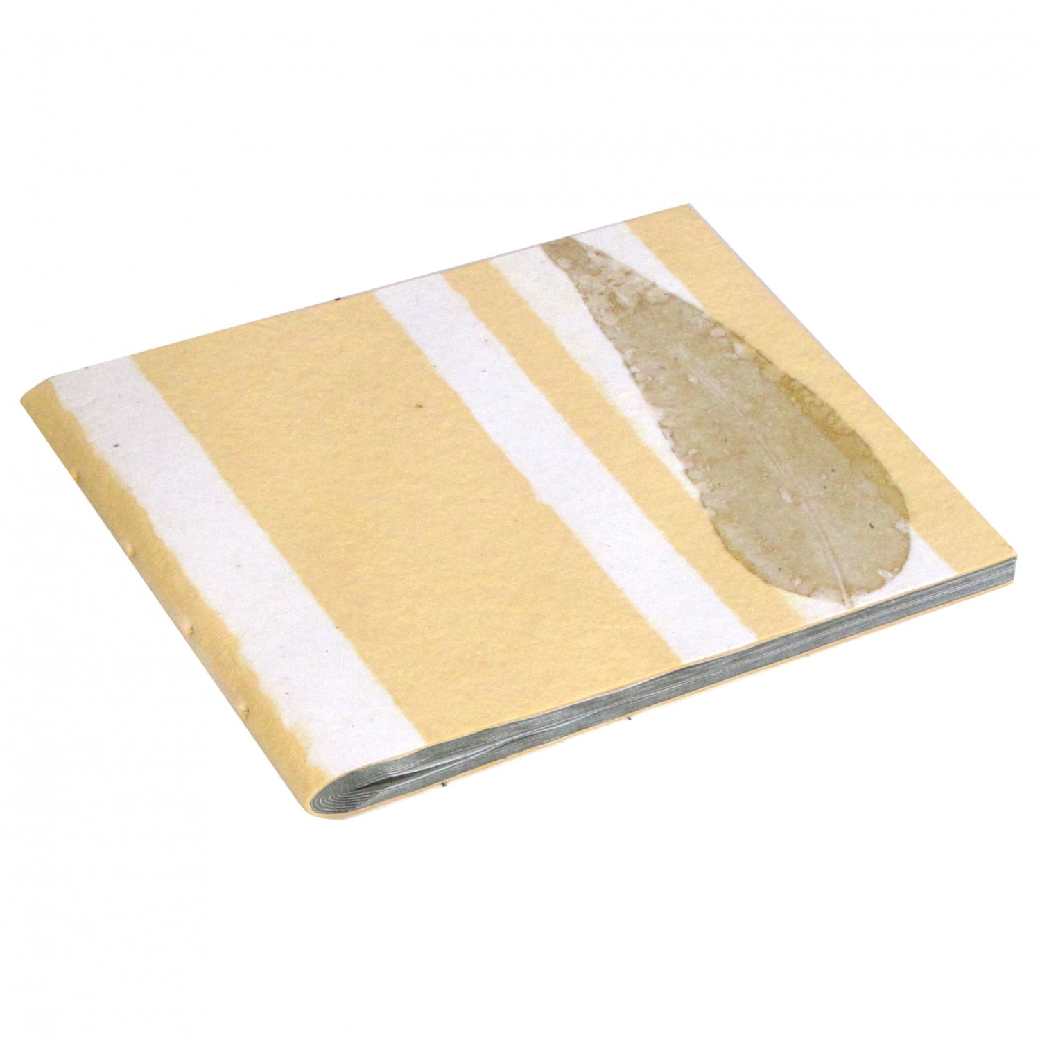 Handcrafted wedding photo album book 6x8 16pp natural leaf pale yellow ...