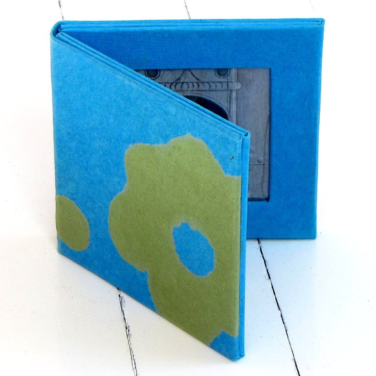 Photo acid free double picture frame 2.5x2.5 handmade flower paper ...