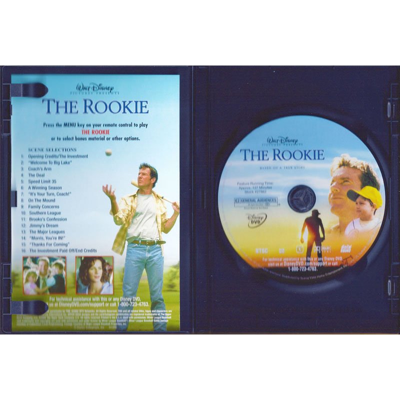 The Rookie Disney DVD Dennis Quaid Based on the True Story of Jim ...