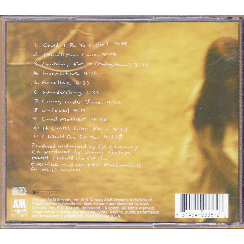 Jann Arden Living Under June CD 90s Folk Pop Rock Music 1994